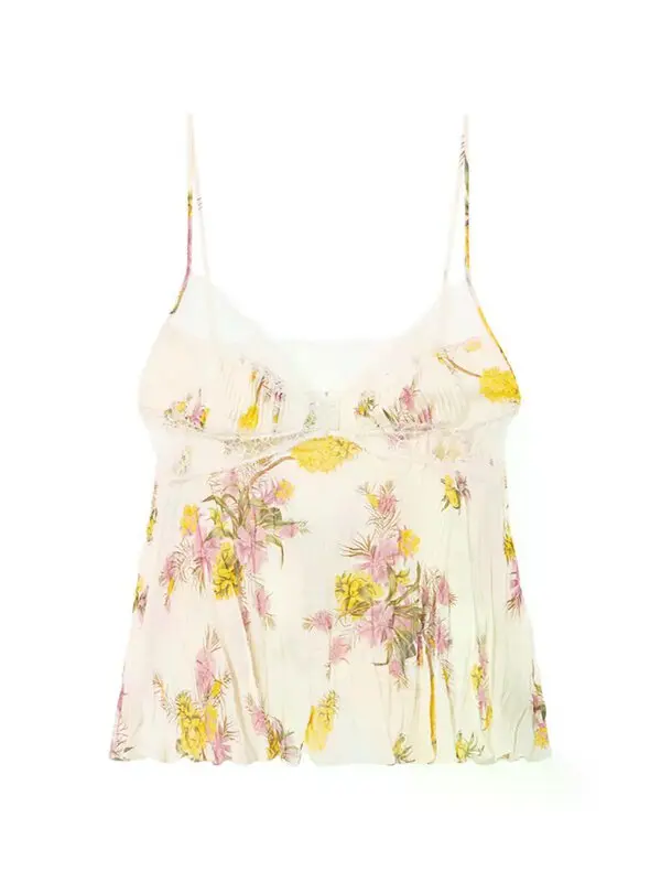 Blumarine Georgette Floral Top