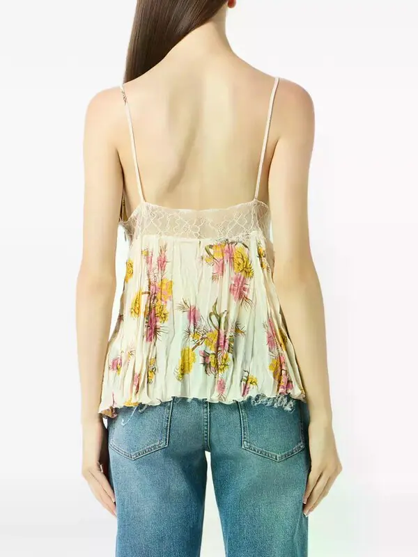 Blumarine Georgette Floral Top