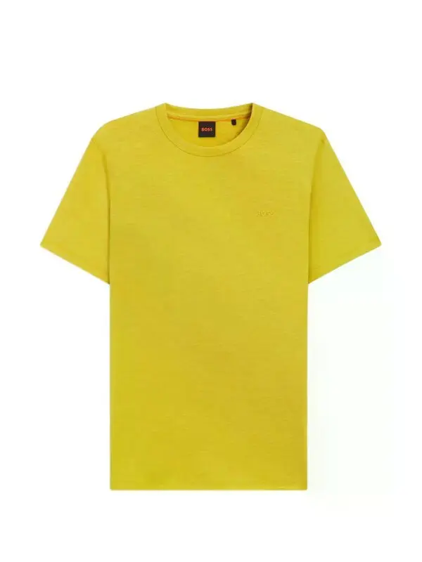 BOSS Cotton-jersey T-shirt With Logo Detail - Yellow