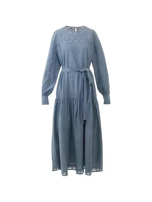 Ulla Johnson Embroidered Belted Dress