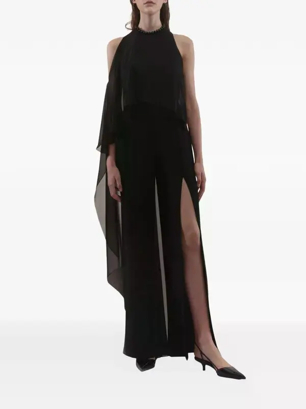 GEMY MAALOUF Backless Split Jumpsuit - Black