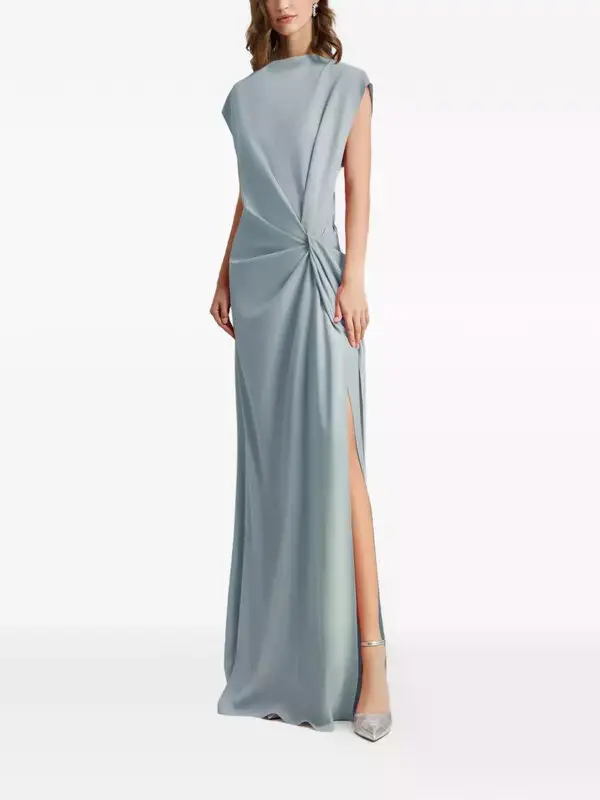 GEMY MAALOUF Draped Maxi Dress - Blue
