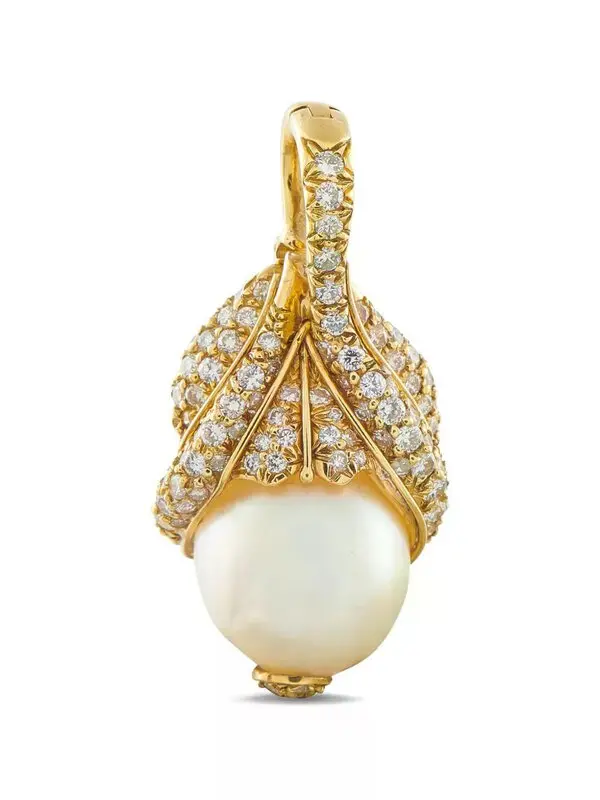 LB EXCLUSIVE Diamond And Pearl Pendant - Gold