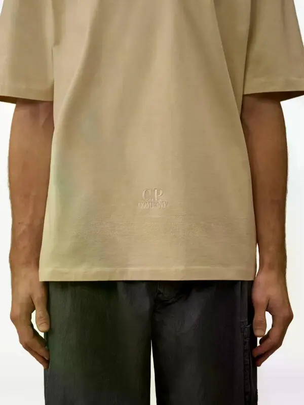 C.P. COMPANY Short-sleeve Crew Neck T-shirt - Neutrals