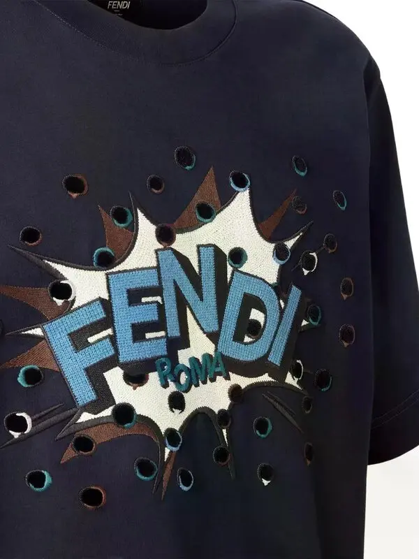 Fendi Graphic-appliqué T-shirt