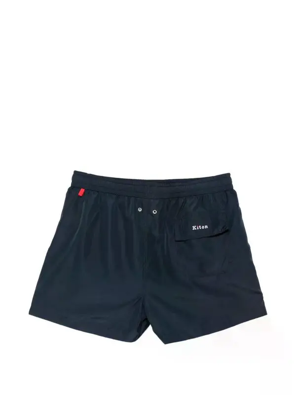 Kiton Logo-patch Swim Shorts