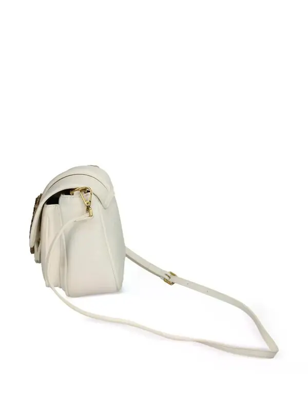 Just Cavalli Satchel With Snake Buckle - White