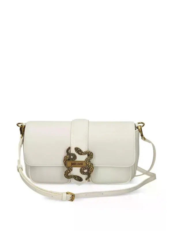 Just Cavalli Satchel With Snake Buckle - White
