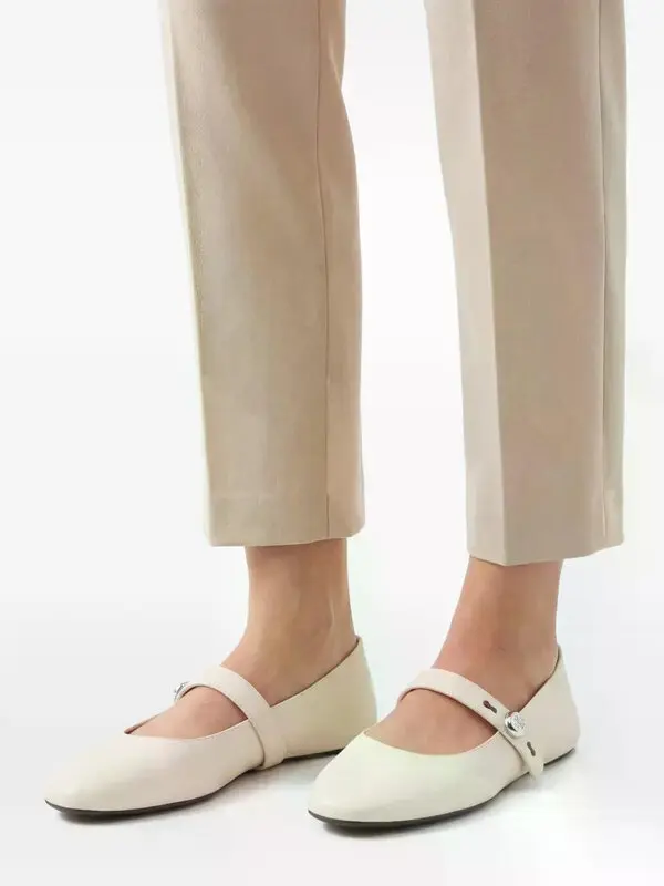 Tory Burch Romy Mary Jane Ballet Flats - Neutrals
