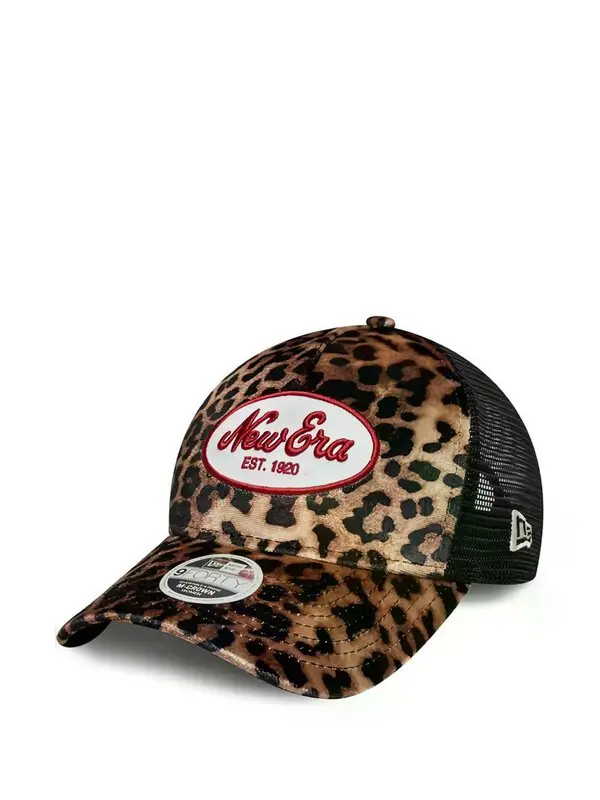 New Era Leopard-print Trucker Cap