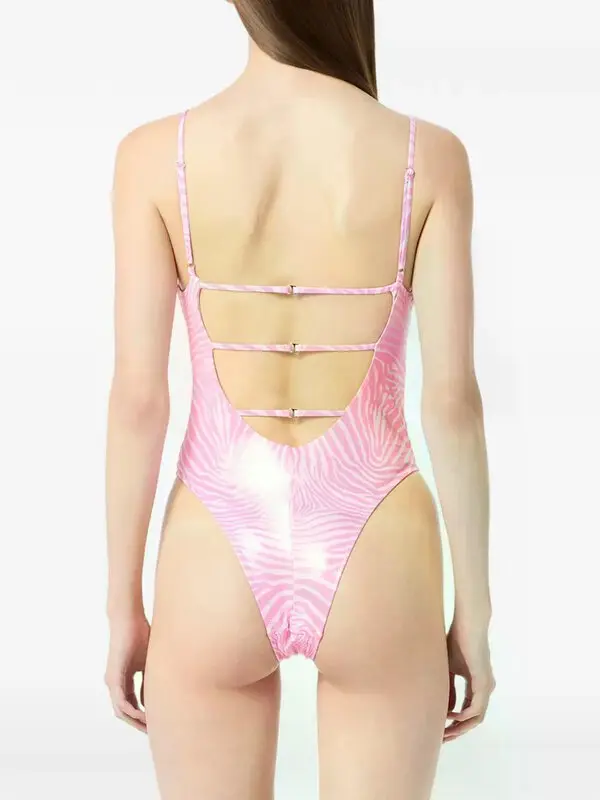 Blumarine Zebra-print One-piece Swimsuit - Pink