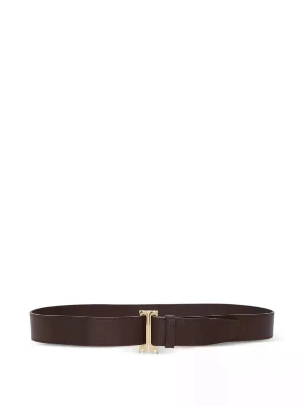Victoria Beckham Dorian Tuxedo Leather Belt - Brown