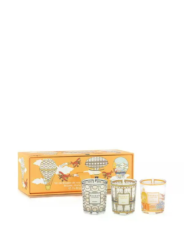 BAOBAB COLLECTION Travel Trio Box Candles - Orange