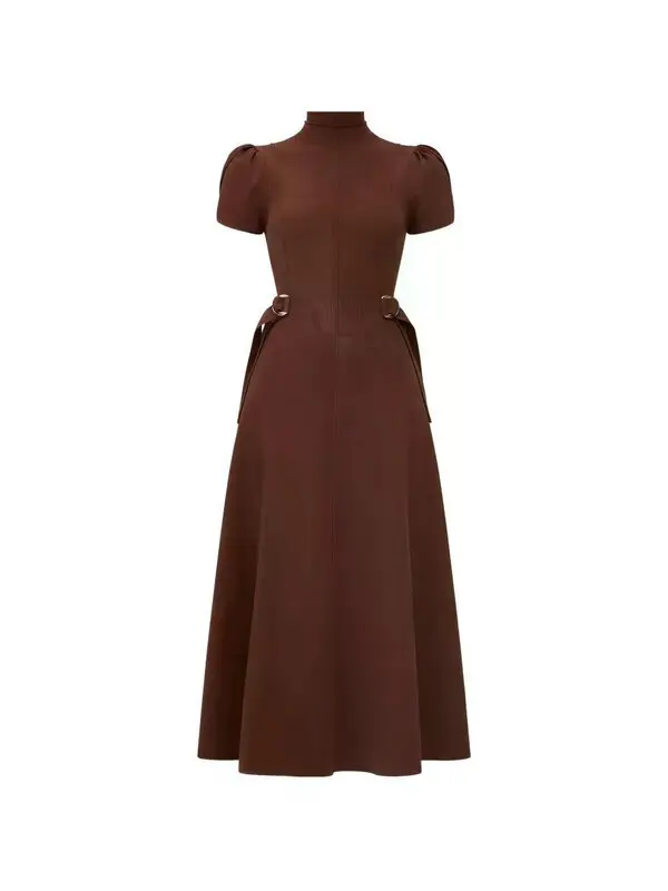 3.1 Phillip Lim Buckle A-line Midi Dress - Brown