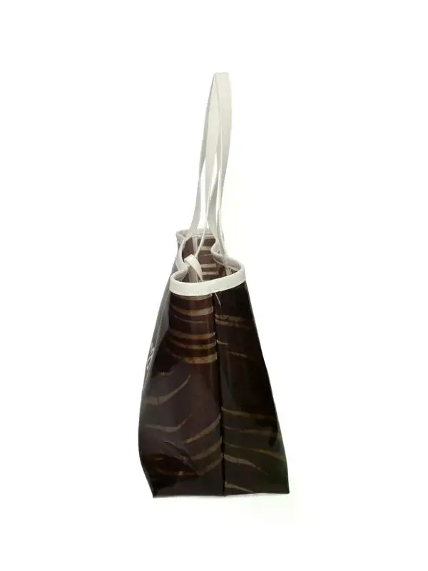 Just Cavalli Tiger-stripe Printed Tote - Brown