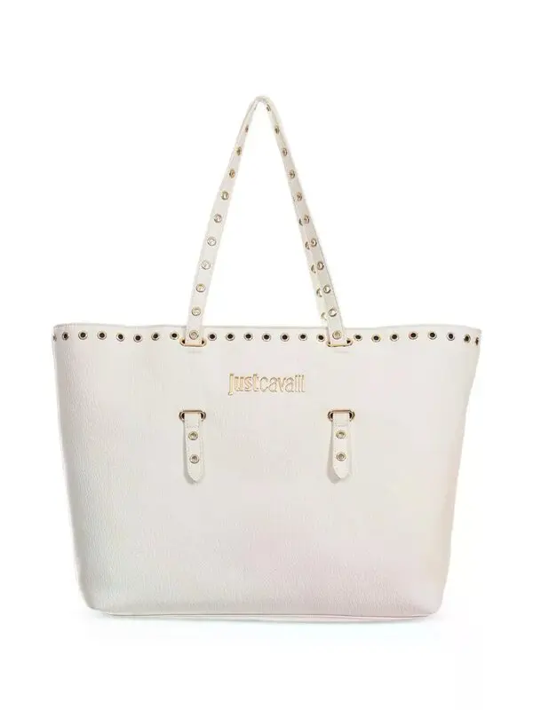 Just Cavalli Studded Shoulder Bag - White