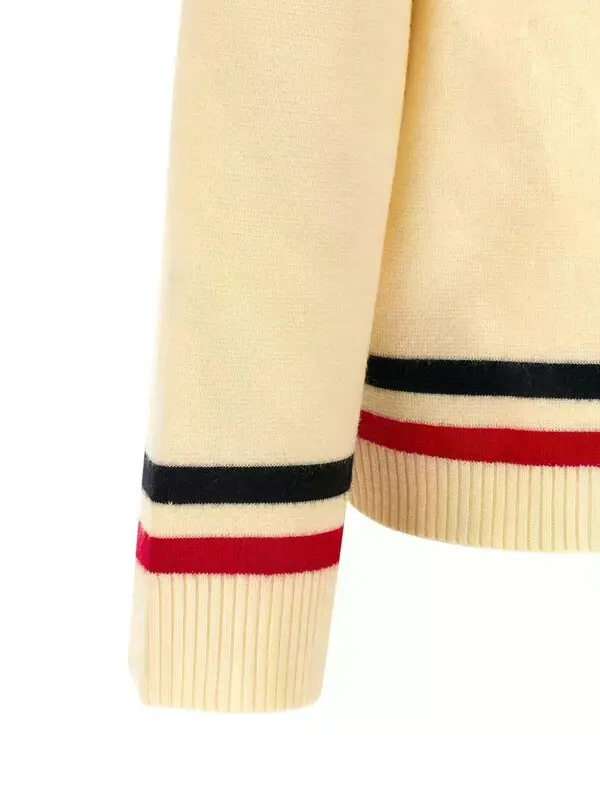Marni V-neck Sweater With Embroidery - Neutrals