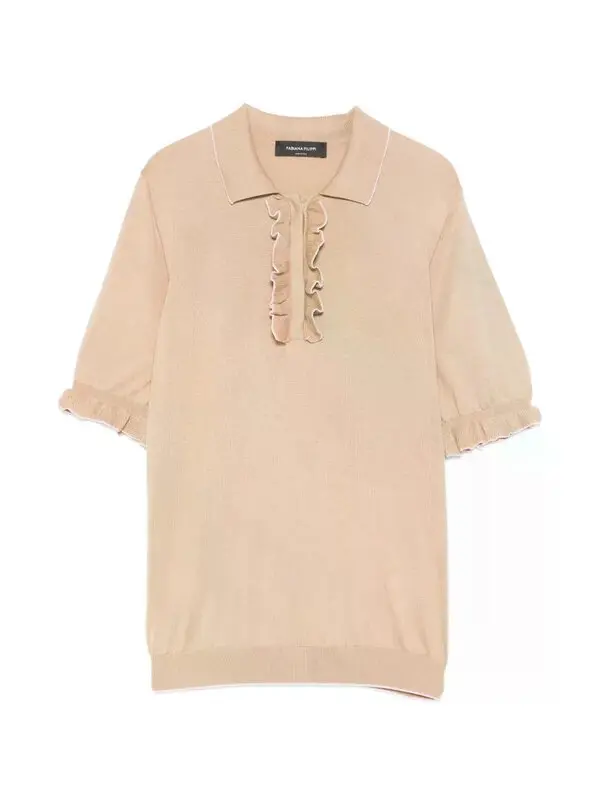 Fabiana Filippi Knit Polo Top - Neutrals