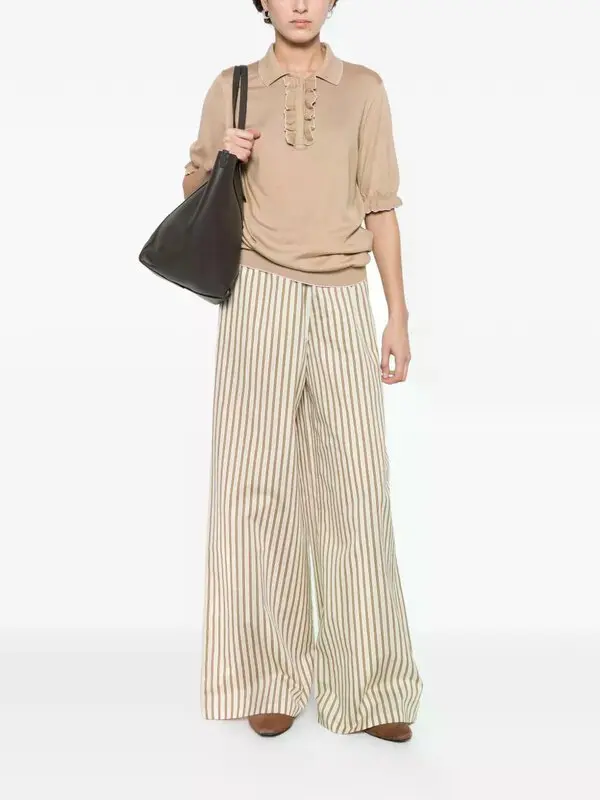 Fabiana Filippi Knit Polo Top - Neutrals