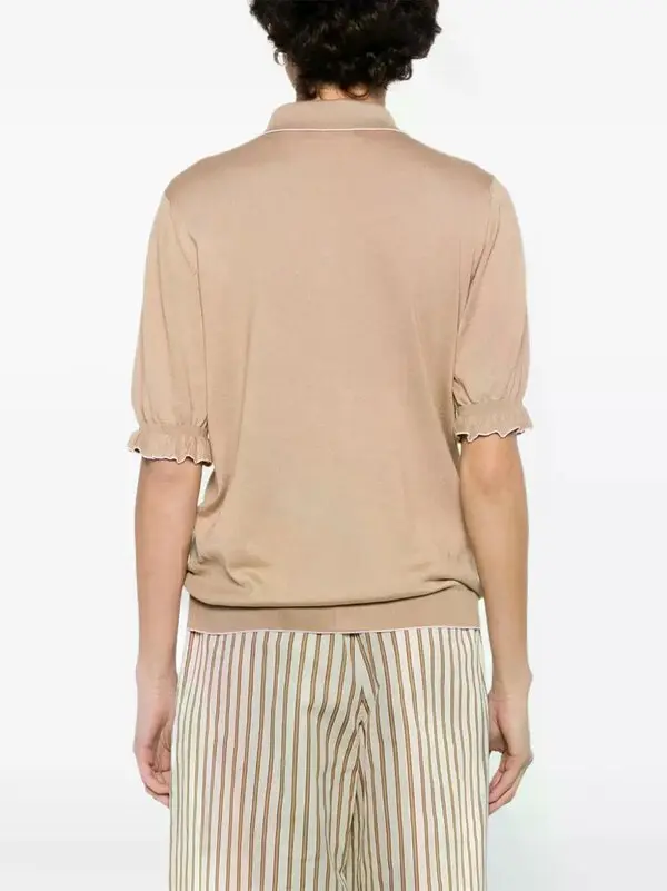Fabiana Filippi Knit Polo Top - Neutrals