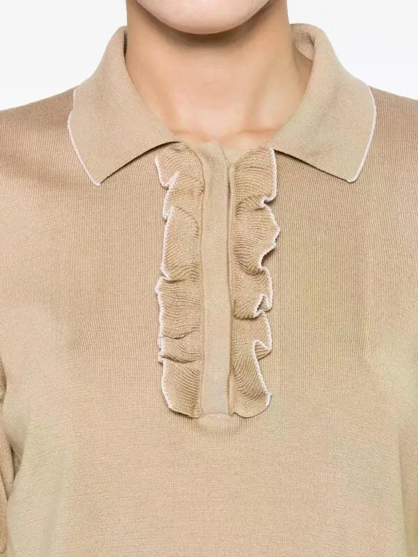 Fabiana Filippi Knit Polo Top - Neutrals