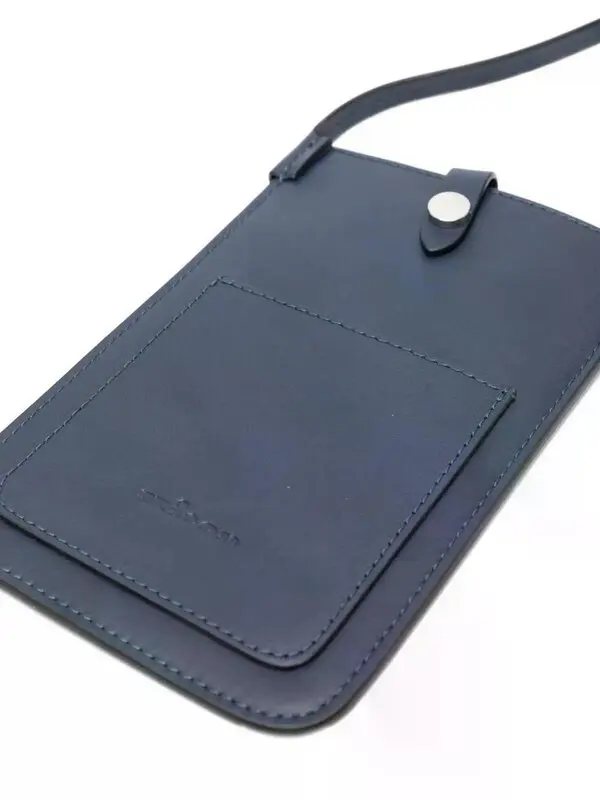 Kiton Leather Cross Body Bag - Blue