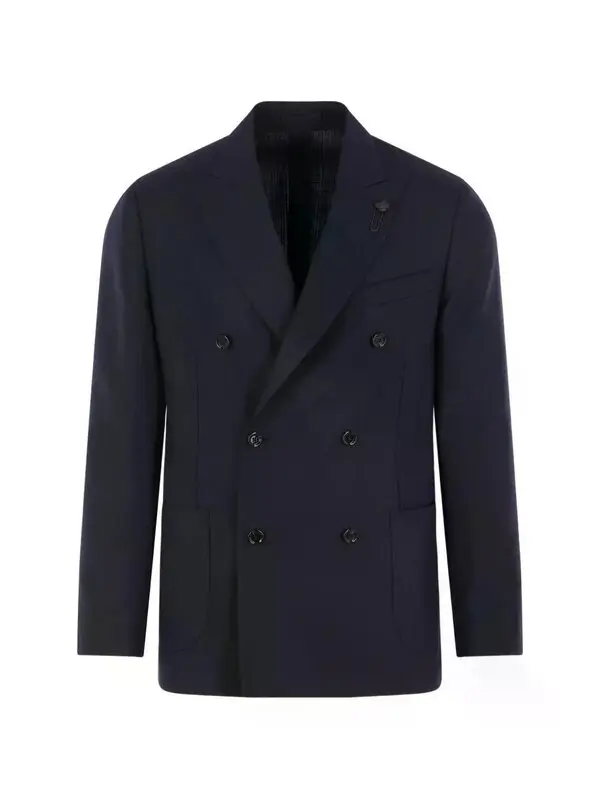 LARDINI Peak-lapels Double-breasted Blazer