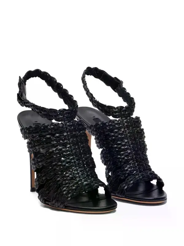 Casadei Woven Heeled Sandals