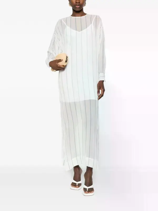 Bondi Born Striped Long-sleeved Midi Dress