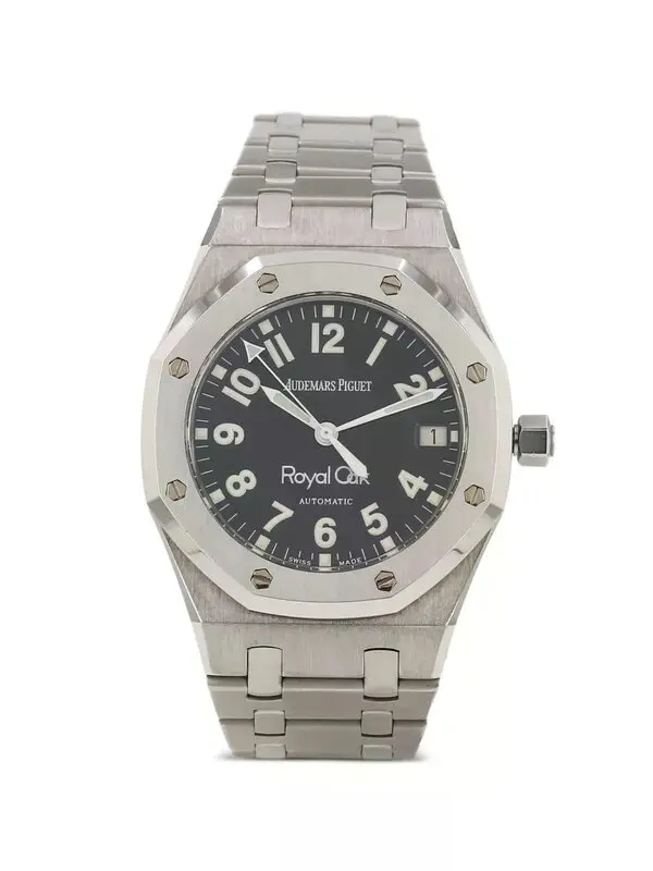 AUDEMARS PIGUET 2000's 39mm Royal Oak Date Aperture Watch - Silver