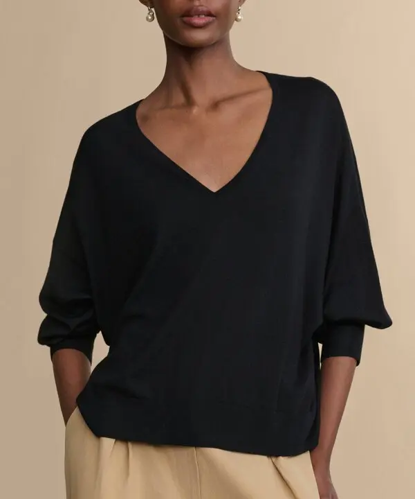 Jenni Kayne Dree V-neck Sweater - Black