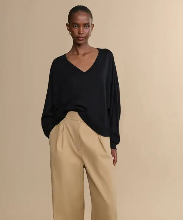 Jenni Kayne Dree V-neck Sweater - Black