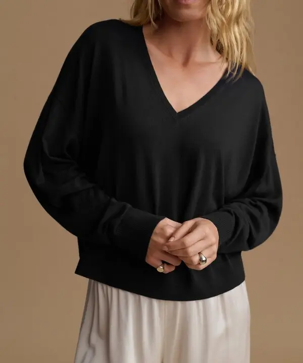 Jenni Kayne Dree V-neck Sweater - Black