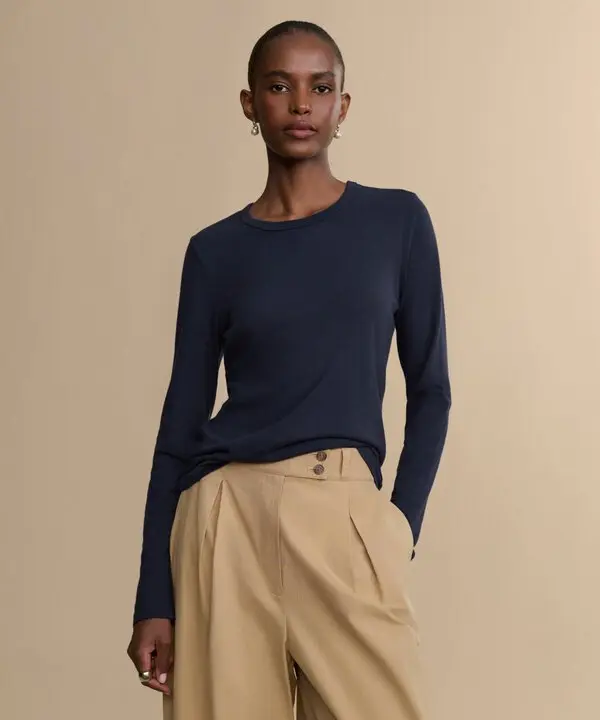 Jenni Kayne Long-sleeve Slim T-shirt - Navy