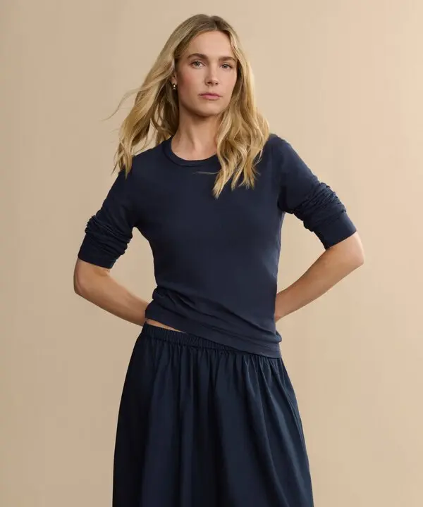 Jenni Kayne Long-sleeve Slim T-shirt - Navy