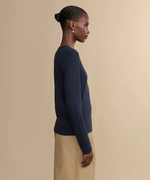 Jenni Kayne Long-sleeve Slim T-shirt - Navy