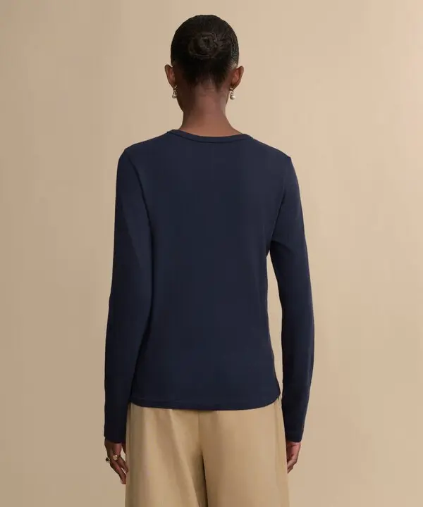 Jenni Kayne Long-sleeve Slim T-shirt - Navy