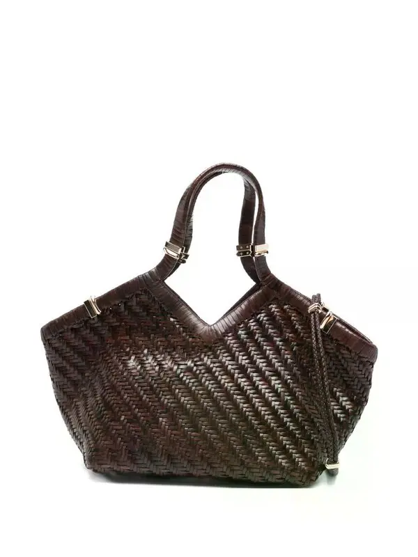 Benedetta Bruzziches Usha Woven Leather Tote Bag