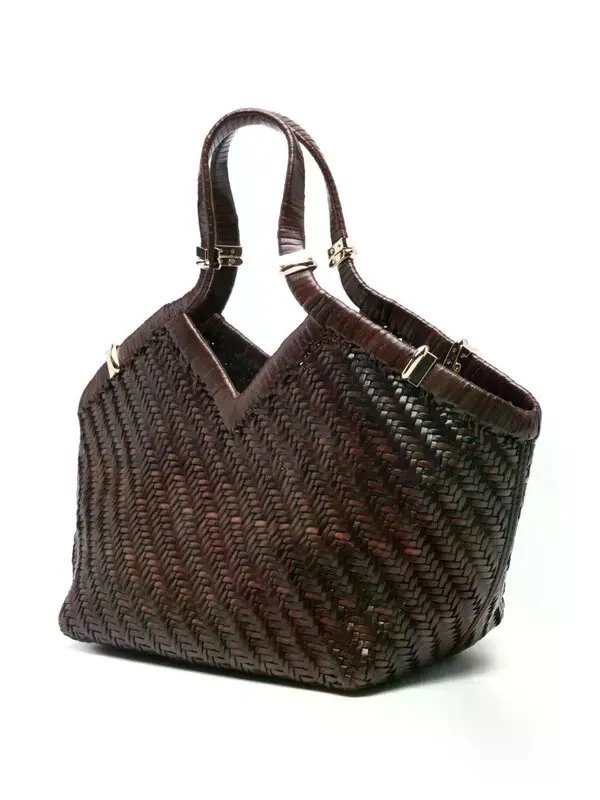 Benedetta Bruzziches Usha Woven Leather Tote Bag