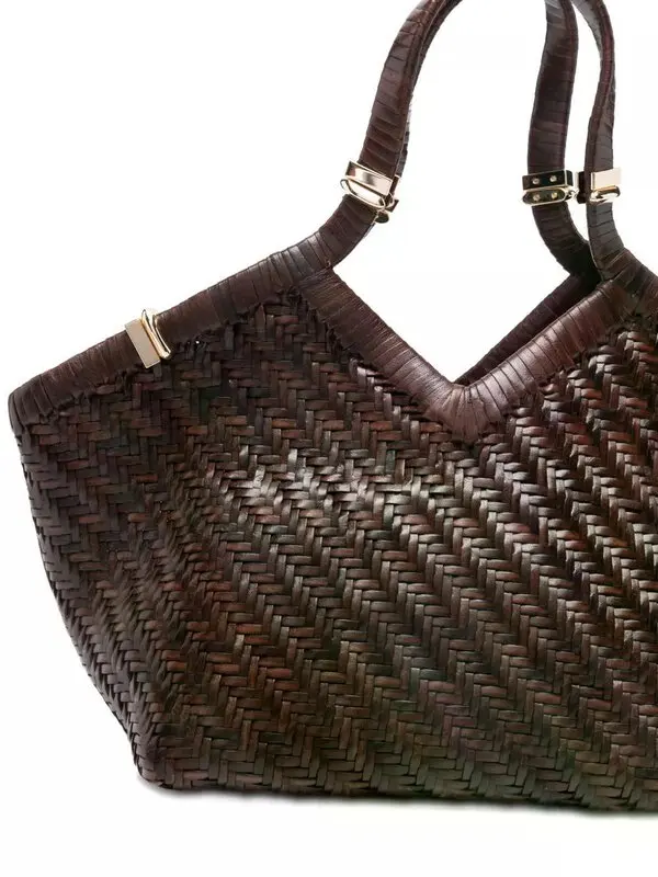 Benedetta Bruzziches Usha Woven Leather Tote Bag