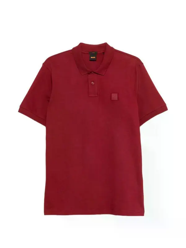 BOSS Buttoned Patch Polo Shirt - Red