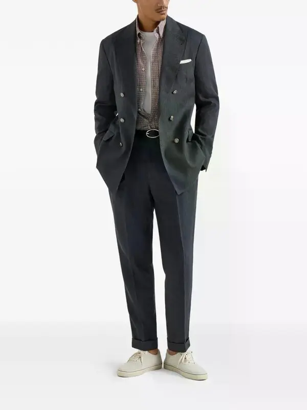 Brunello Cucinelli Flower-print Twill Shirt