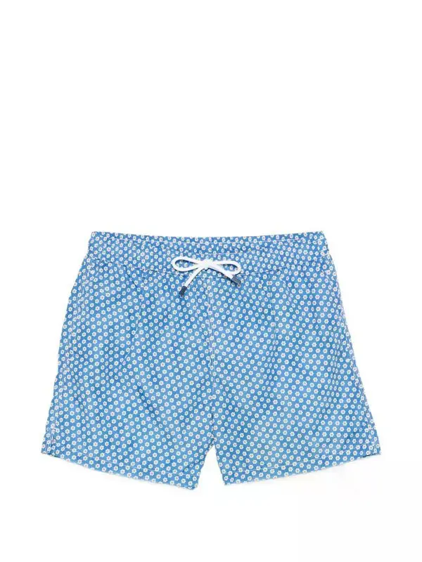 Fedeli Floral Swim Shorts - Blue