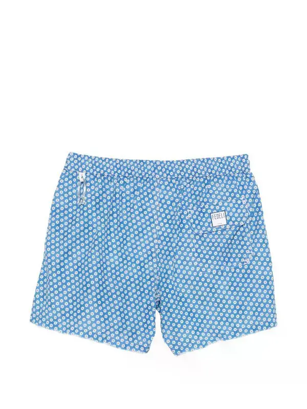 Fedeli Floral Swim Shorts - Blue