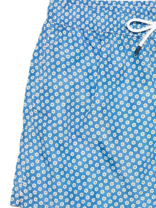 Fedeli Floral Swim Shorts - Blue
