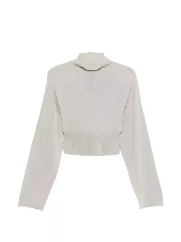 Rick Owens Cropped Mock Neck Sweater