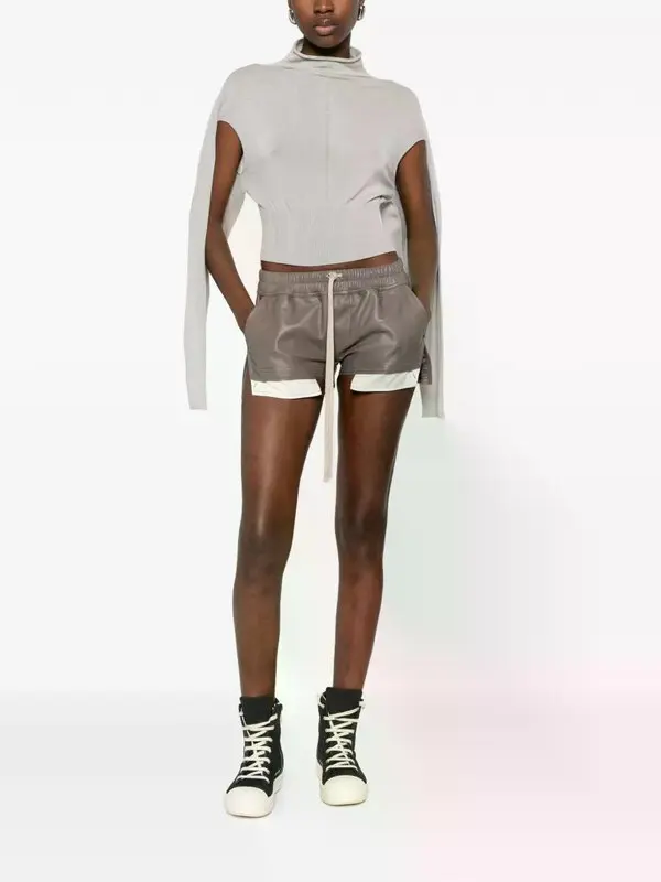 Rick Owens Cropped Mock Neck Sweater