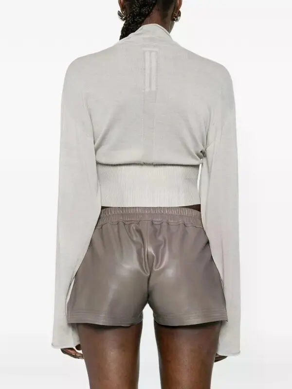 Rick Owens Cropped Mock Neck Sweater
