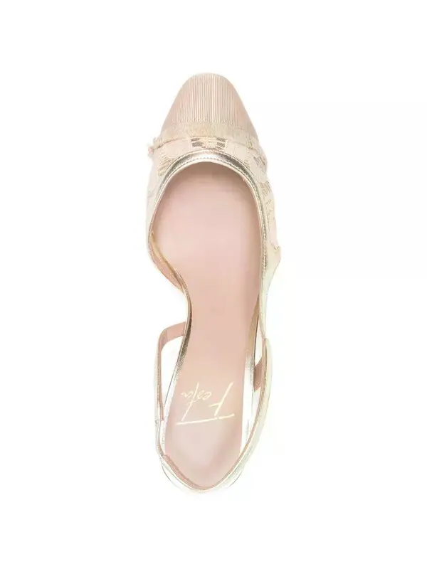 FESTA MILANO Lace Slingback Sandals
