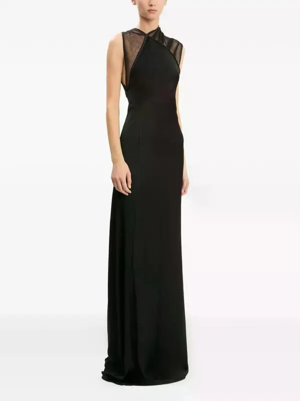 Victoria Beckham Gown With Mesh Detail